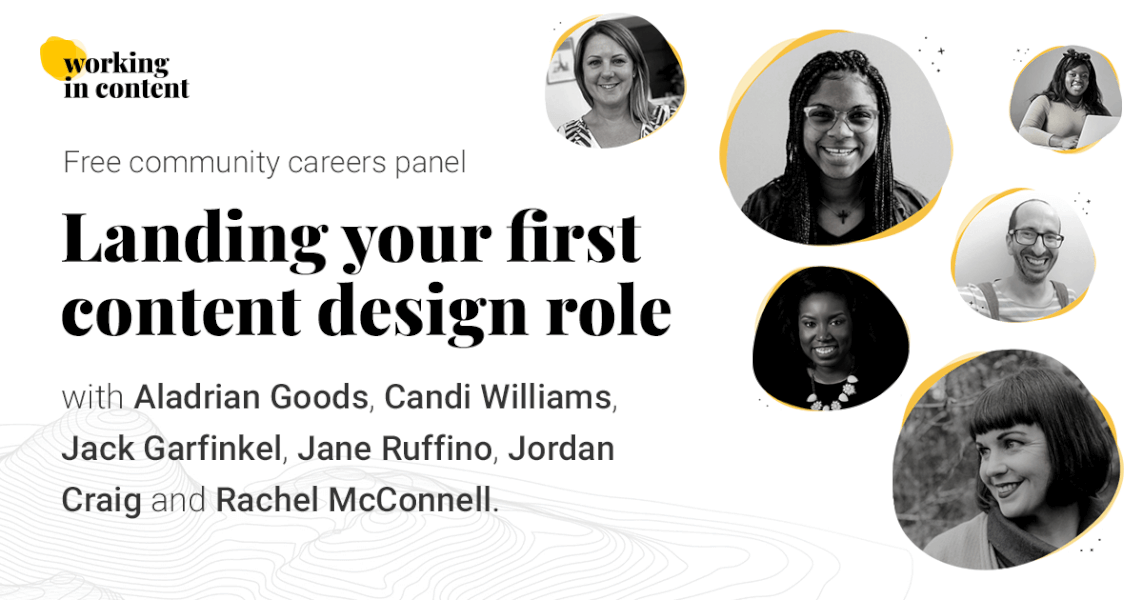 Panel: Landing your first content design role — Working In Content