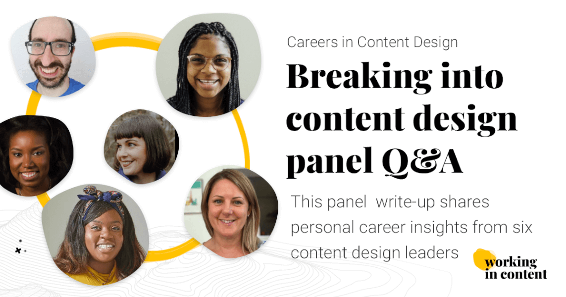 Content design panel Q&A — Working In Content
